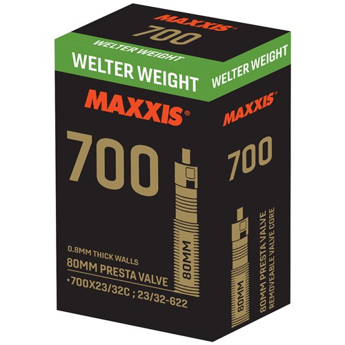 MAXXIS TUBE - WELTERWEIGHT 700 X 23/32C PV80 REMOVABLE PRESTA VALVE CO